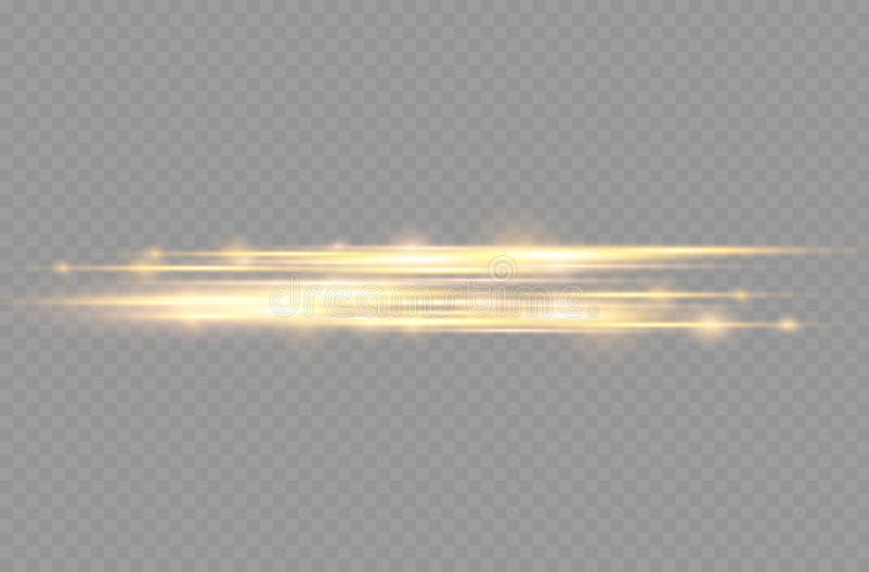 Horizontal Light Ray, Flash Yellow Horizontal Line Stock Vector ...