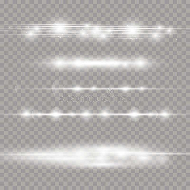 Horizontal light rays. stock vector. Illustration of lens - 182370813