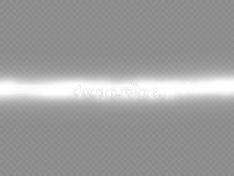 Horizontal Light Rays, Flash White Horizontal Line Stock Vector ...