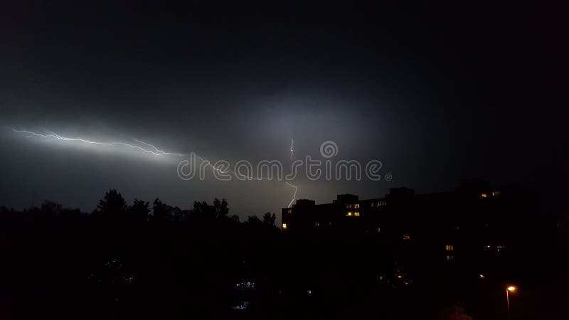 Horizontal Lightning stock photo. Image of sight, light - 89163910