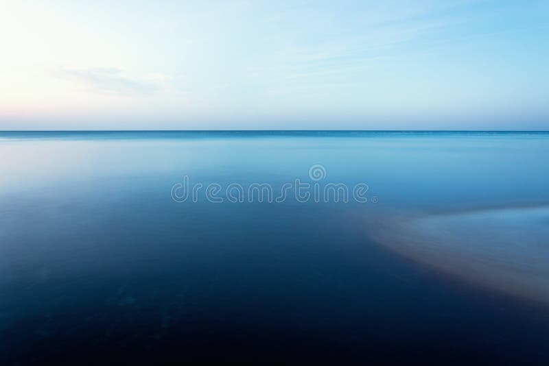 Horizontal Line of Calm Sea on the Day Light Stock Photo - Image of ...