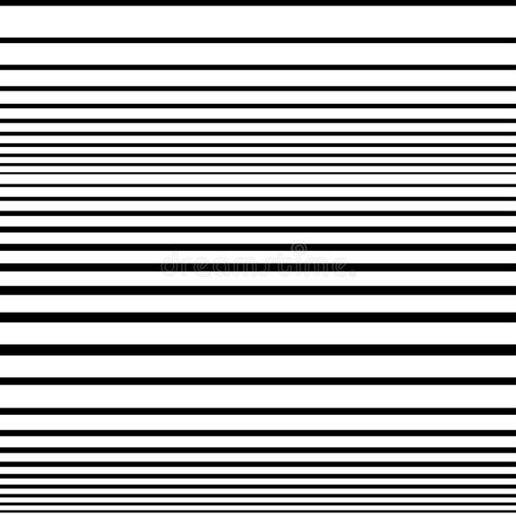 Horizontal Line Half Tone Pattern. from Thick Line To Thin. Black ...