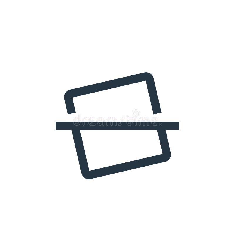 Horizontal Line Icon Vector from Photography Concept. Thin Line ...