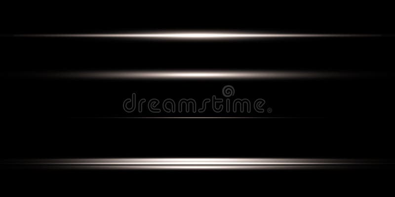 Horizontal Line Light White Laser Beams Stock Illustration ...