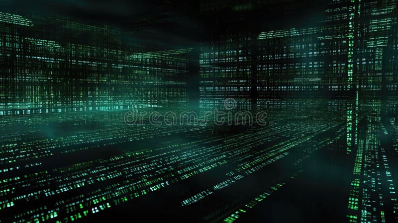 A Horizontal Lined Matrix Wallpaper, Ai Generated Image Stock ...