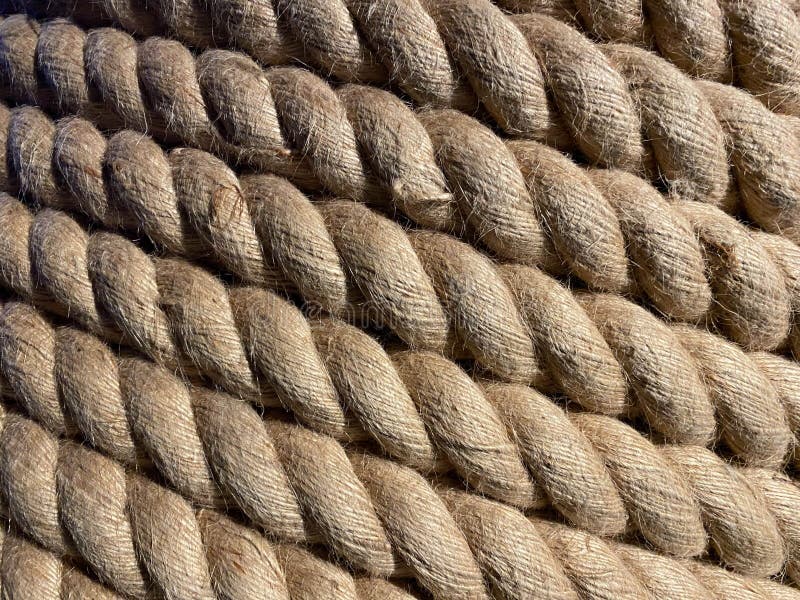 Horizontal Linen Rope Yarn Stripe Texture. Long String Strap Pattern ...