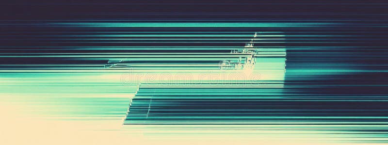 Horizontal Lines in Abstract Teal Pattern with Digital Glitch Concept ...
