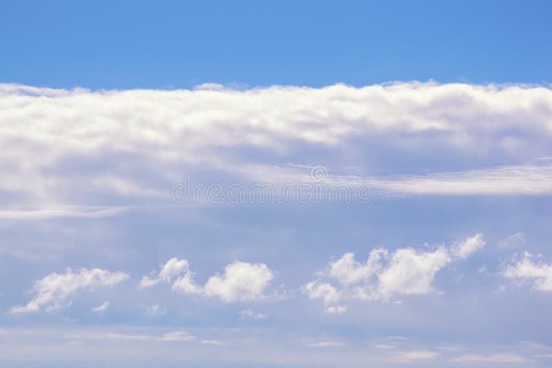 Horizontal Lines of Clouds on Sky Stock Photo - Image of natural ...