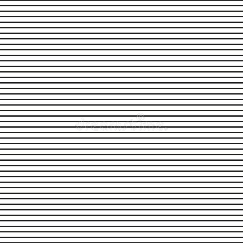 Horizontal Lines Pattern. Simple Black on White Vector. Minimalistic ...