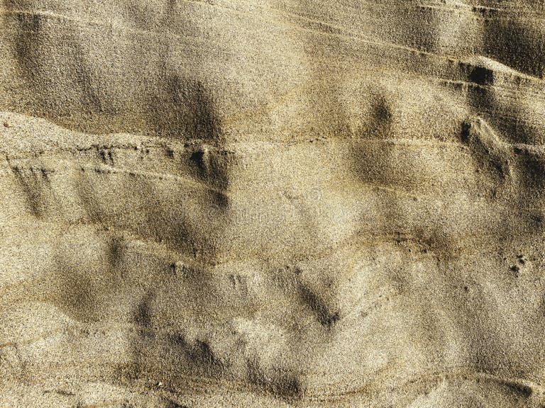 Horizontal Lines in Sand Granules Close Up Stock Image - Image of ...