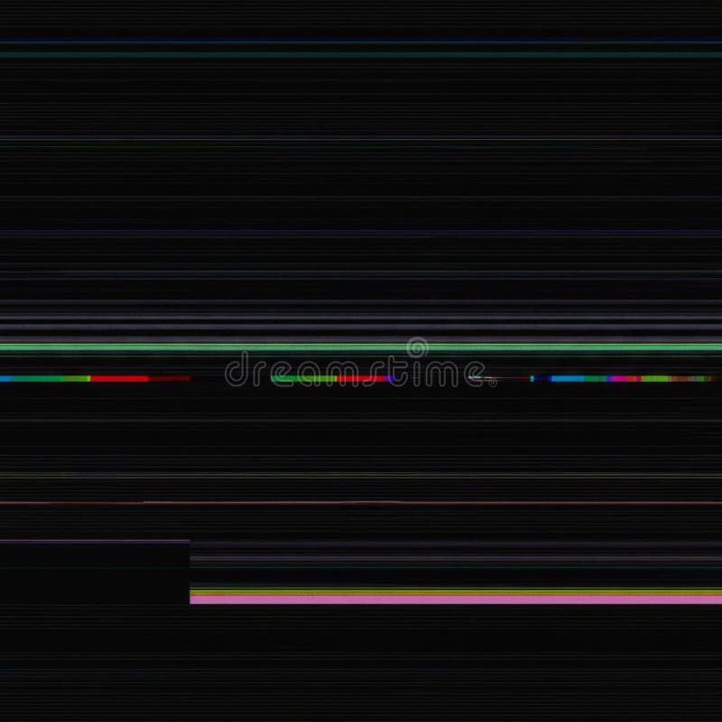 Horizontal Lines of Static Noise and Digital Glitch Stock Illustration ...