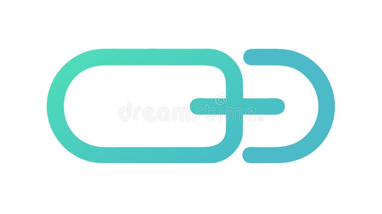 Horizontal Link Icon, Symbolizing Connection and Chain Element , Vector ...