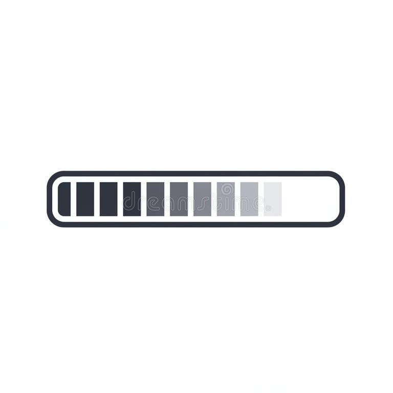 Horizontal Loading Progress Bar with a Rounded Rectangular Frame ...
