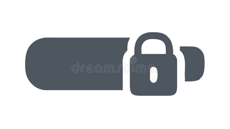 Horizontal Lock Security Mechanism Icon, Vector Design Generative AI ...