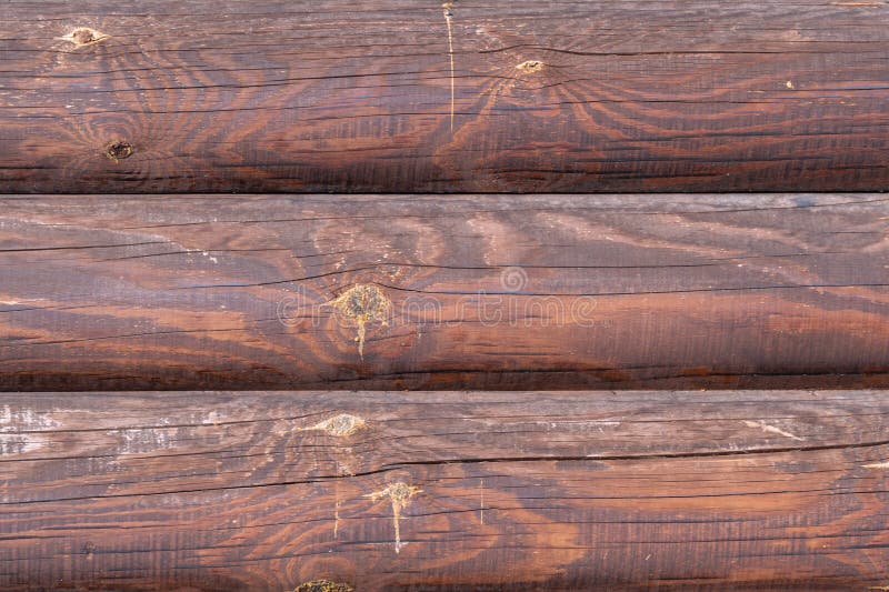 Horizontal Log Wall Texture for the Background Stock Photo - Image of ...