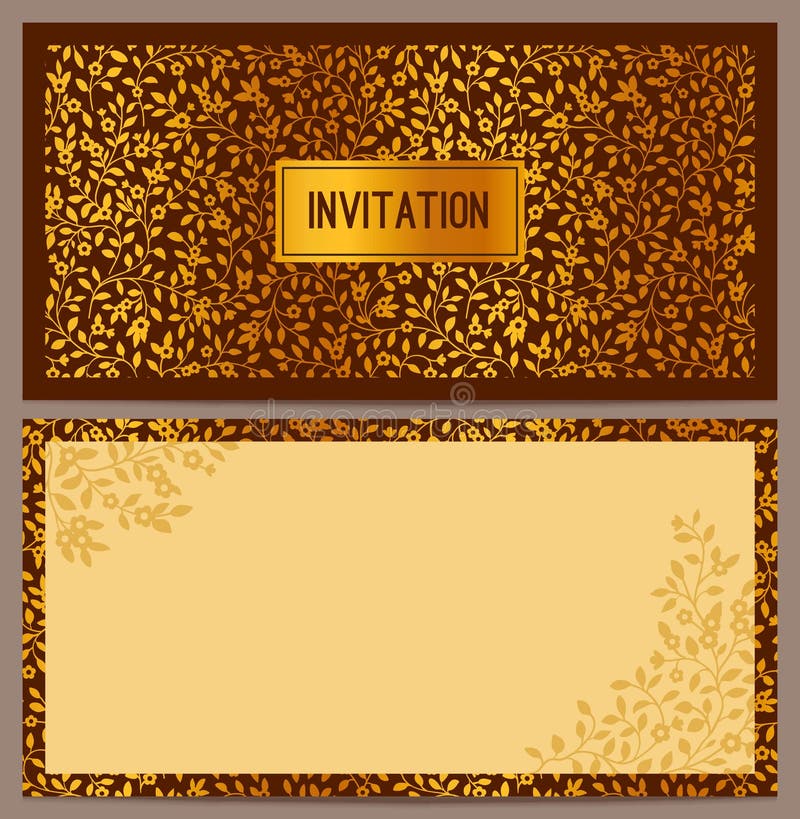 Set of Vintage Horizontal Business Cards Stock Vector - Illustration of ...