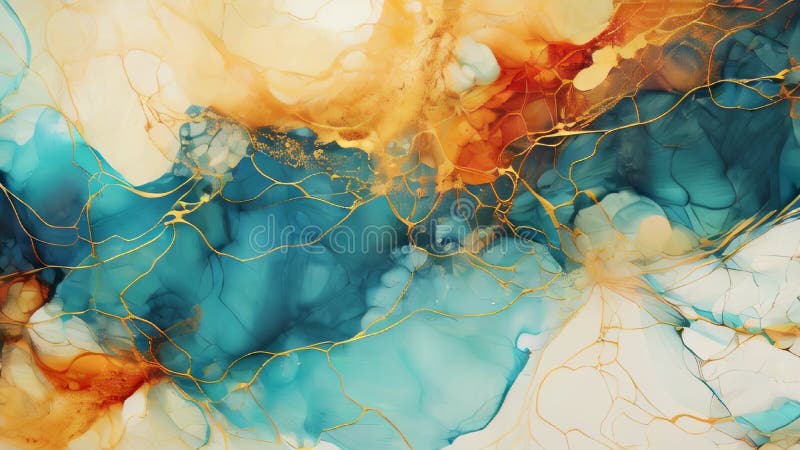 Horizontal Marble Background with Azure and Orange Tints Stock Video ...
