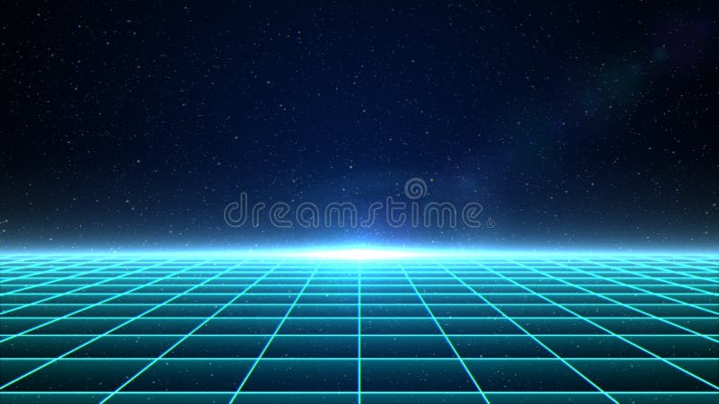 Horizontal Matrix Grid in Space Stock Illustration - Illustration of ...