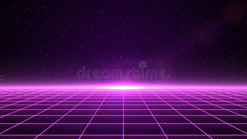 Horizontal Matrix Grid in Space Stock Illustration - Illustration of ...