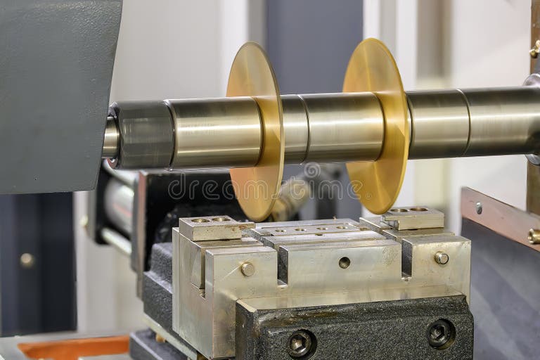 The Horizontal Milling Machine Working with Double Cutter Stock Photo ...