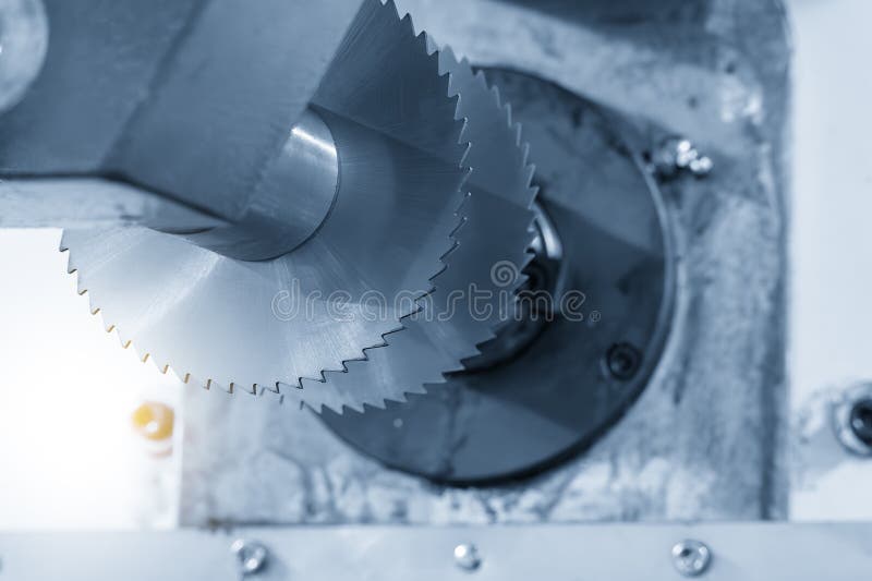 The Horizontal Milling Machine Working with Double Cutter in the Light ...