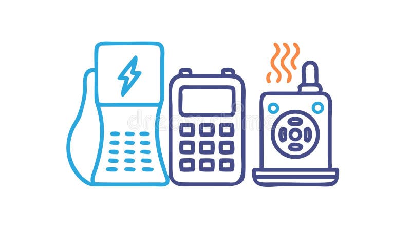 Horizontal Mobile Phone with Connectivity Lines, Vector Design ...