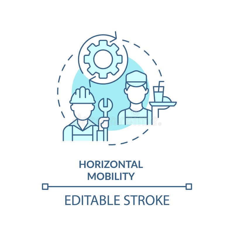 Horizontal Mobility Soft Blue Concept Icon Stock Vector - Illustration of drawing, information ...