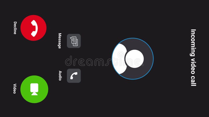 Horizontal Mockup of Video Chat User Interface with User Icon on a ...