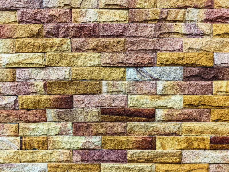 Horizontal Modern Brick Wall for Pattern and Background. Stone Natural ...