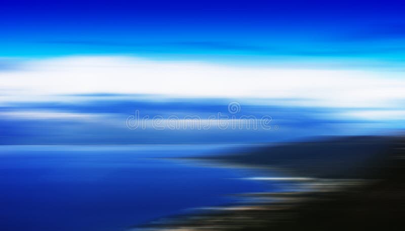 Horizontal Motion Blur Beach Landscape Background Stock Image - Image ...