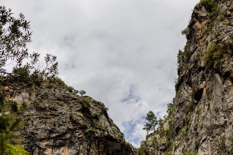 Horizontal Mountain Landscape with Copy Space Stock Photo - Image of ...