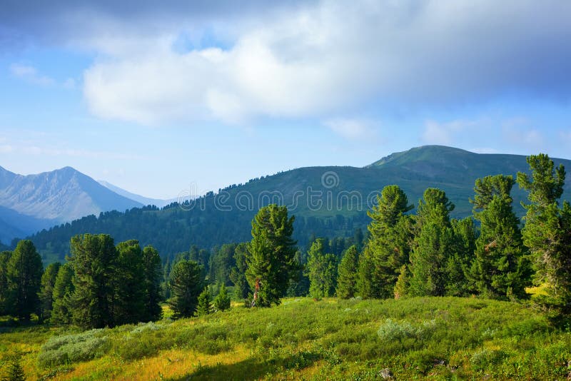 Horizontal Mountains Landscape Stock Photo - Image of travel, altai ...