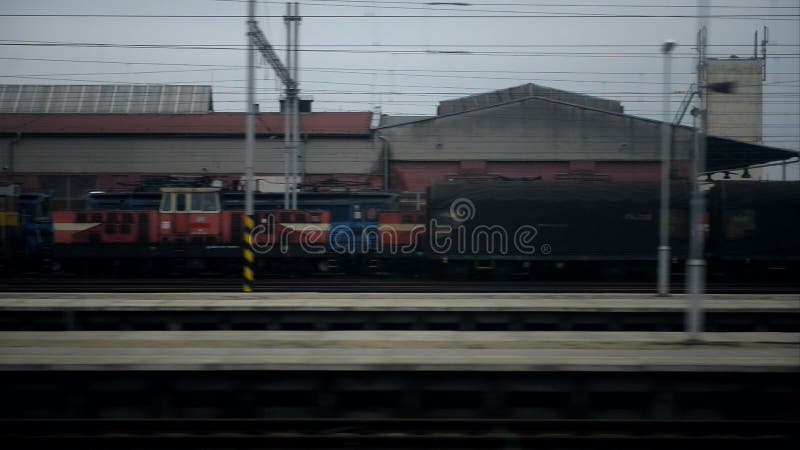 Horizontal Movement from Train Window with Train Stock Footage - Video ...