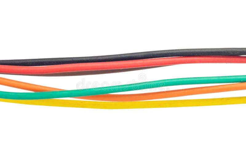 Horizontal Multi-colored Electrical Wires Stock Photo - Image of macro ...