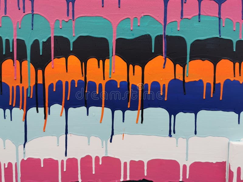 Horizontal Multi Colour Paint Lines Stock Image - Image of horizontal ...