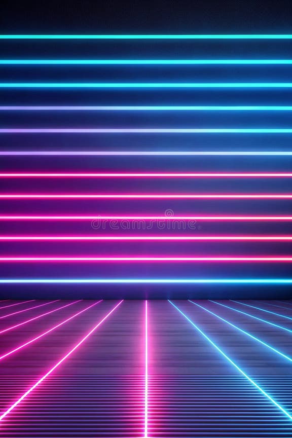 Horizontal Neon Laser Light Lines for Dynamic and Bold Visuals Stock ...