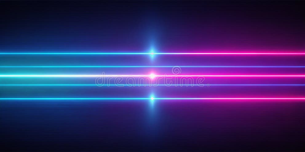 Horizontal Neon Laser Light Lines for Dynamic and Bold Visuals Stock ...