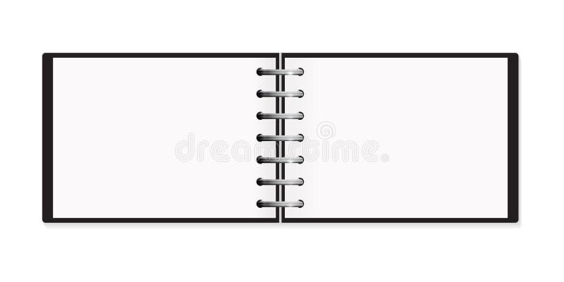 A5 Horizontal Notepad Red Bookmark Mockup Isolated Stock Vector ...