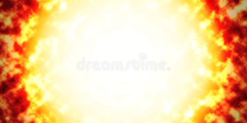 Horizontal Orange Glowing Sun Abstraction on Black Vignette Back Stock ...