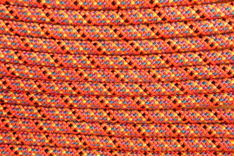 Horizontal Orange Mountain Rope Texture Stock Photo - Image of industry ...