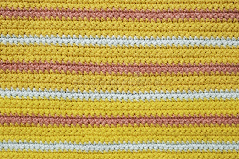 Horizontal Orange Pink and Blue Crochet Lines Pattern Stock Photo ...
