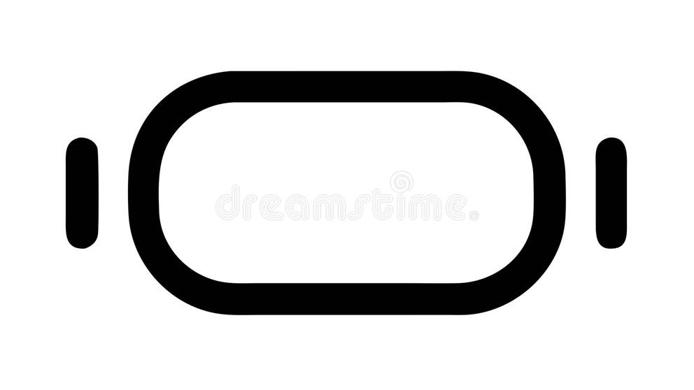 Horizontal Oval Handle Icon , Vector Design Generative AI Stock Vector ...