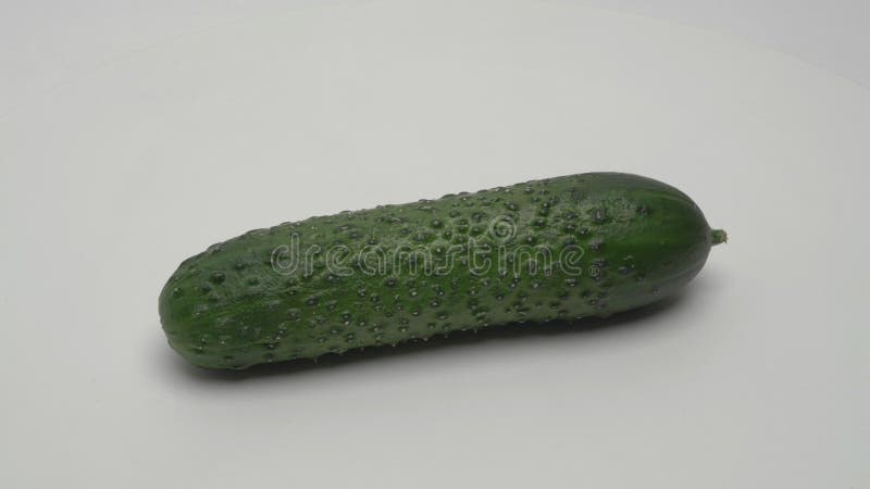 Horizontal Panorama of a Cucumber on a White Background. Stock Footage ...