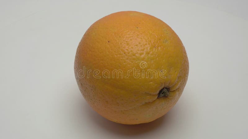 Horizontal Panorama of an Orange on a White Background. Stock Video ...