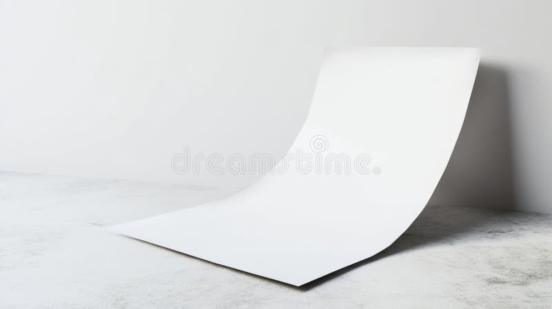 Horizontal Paper is Laying on the Table Stock Image - Image of margin ...
