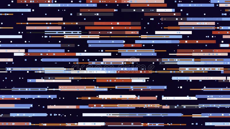 Horizontal, Parallel Graphic Lines Moving from Side To Side on a Dark ...