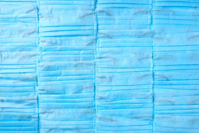 Horizontal Pattern from Protective Medical Masks. Top View. Stock Photo ...