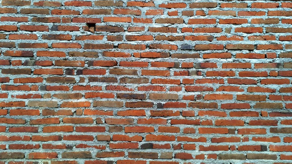 Horizontal Pattern of Traditional Red Bricks and Cement Mortar ...
