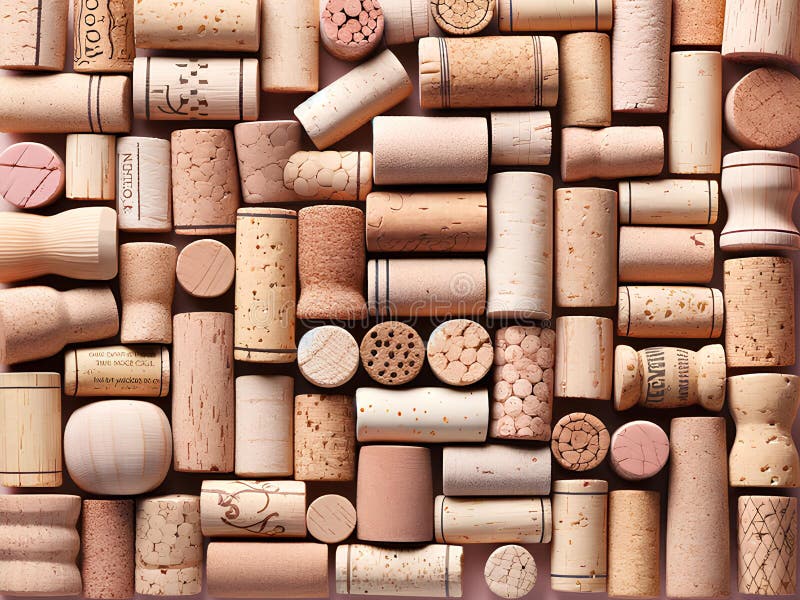 A Horizontal Pattern of Wine Corks Stock Illustration - Illustration of ...