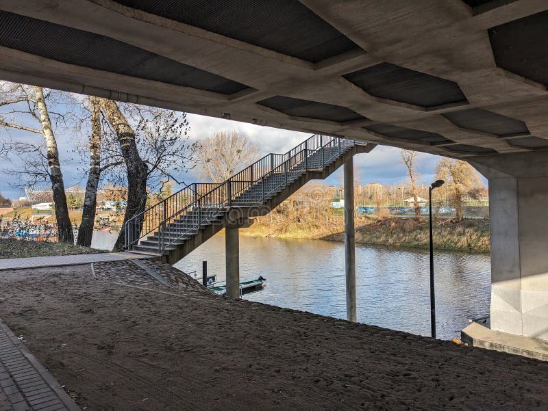 In this Horizontal Perspective, the Underside of the Bridge is ...
